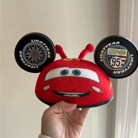Disney | Accessories | Disney Parks Lightning Mcqueen Cars Red Mickey ...